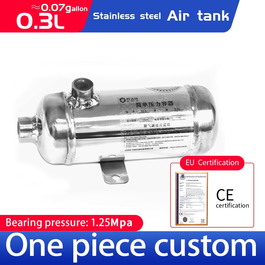 304 Thickened Stainless Steel Pressure Buffer Tank Small Air Tank 0.3L ...