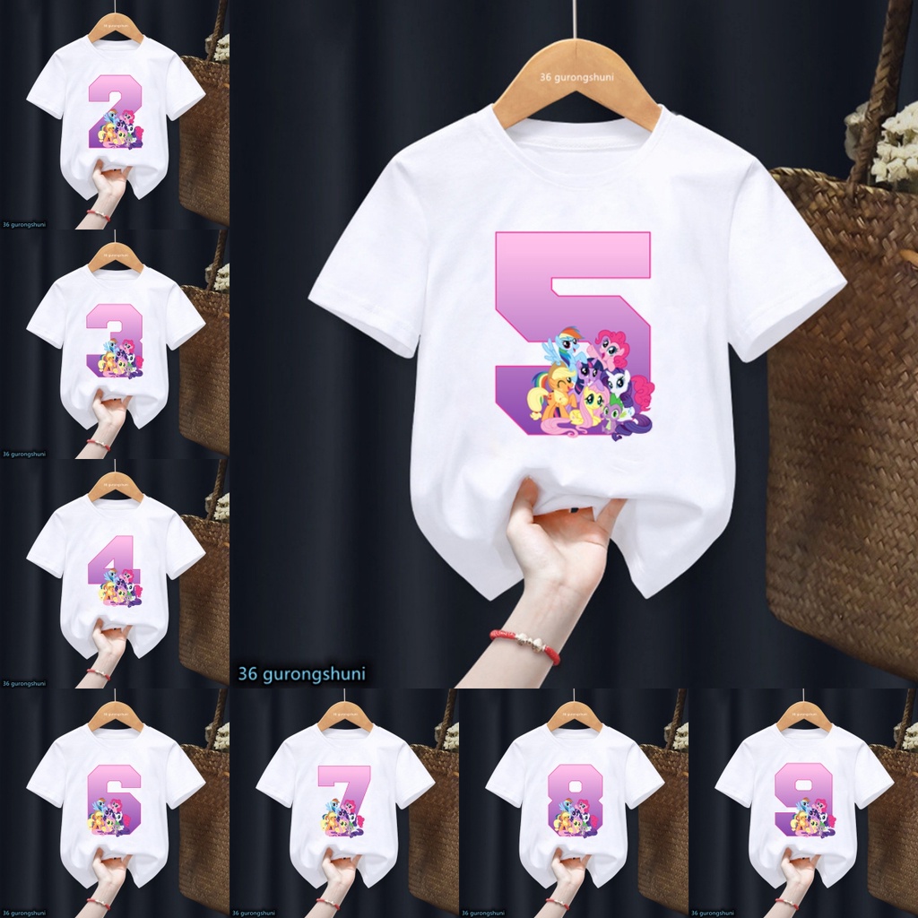 New My Little Pony Number 2-9 T Shirt Twilight Sparkle Pinkie Pie ...