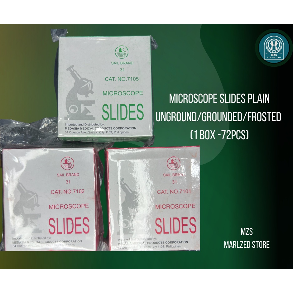 Microscope Slides Plain unground/grounded/Frosted (1 box -72pcs) | Shopee Philippines