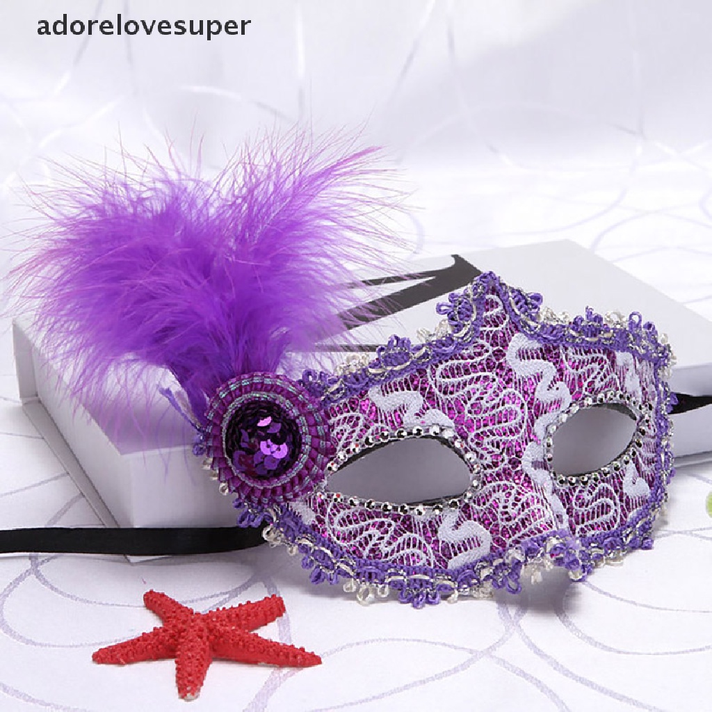 Ad1ph Sexy Ladies Masquerade Ball Mask Feather Mask Christmas Mask Halloween Mask Martijn
