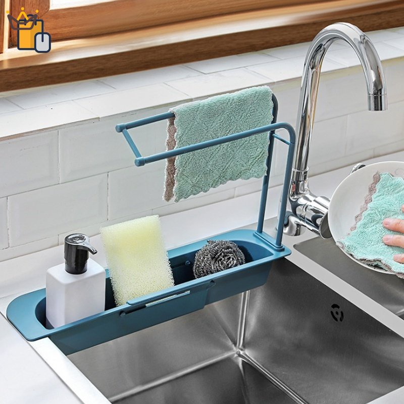 Drain rack sink telescopic rack kitchen drain trough adjustable ...