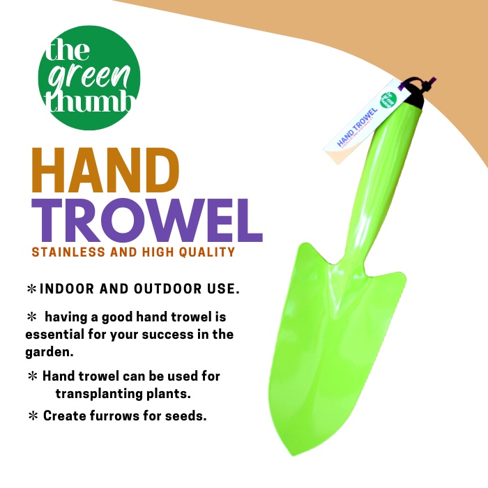 THE GREEN THUMB | Hand Trowel, durable, stainless garden tool for plant ...