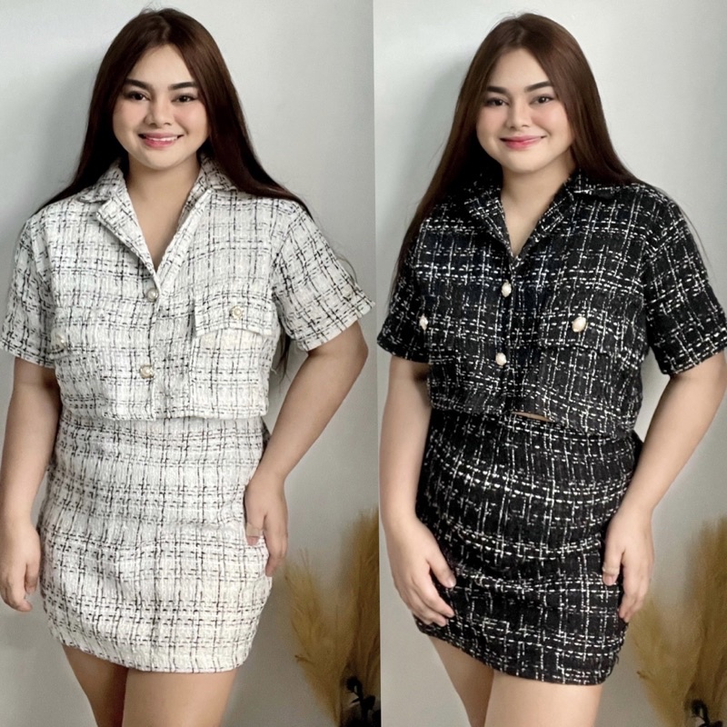 PLUS SIZE BIANCA TWEED COORDINATES (Large-4XL) | Shopee Philippines