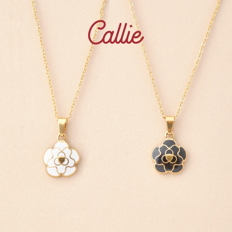 Callie Stainless Steel Jeanne Flower Necklace | Shopee Philippines
