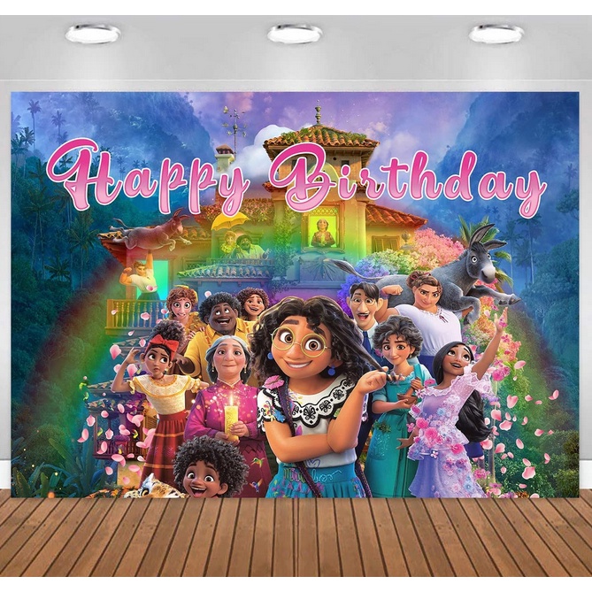 Encanto Mirabel Birthday Party Decorations Backdrop for Girls Madrigal ...