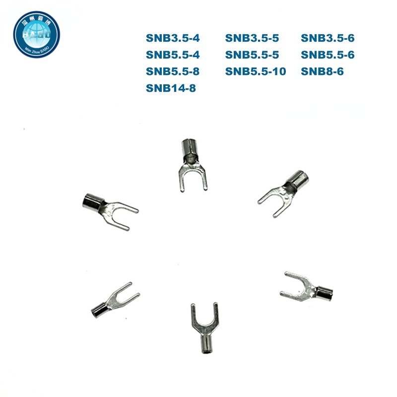 50/10/5Pcs Spade Bare Crimp Terminal Electrical Naked Wire Cable ...