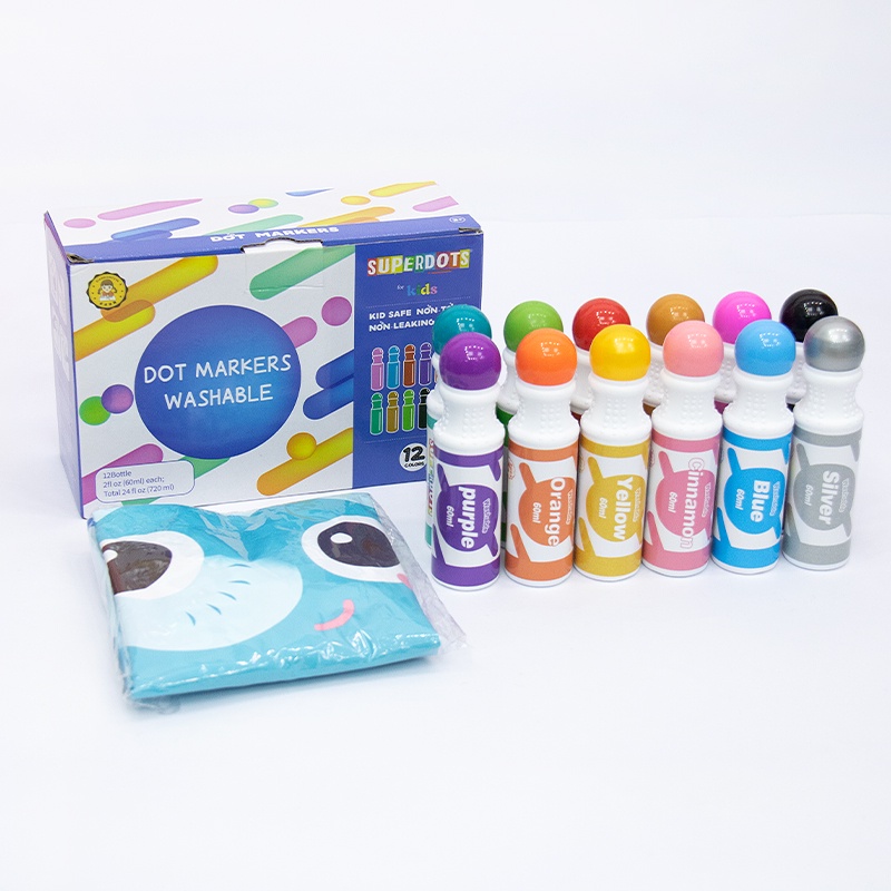 SUPERDOTS Children Drawing Toys Dot Graffiti Dauber 12 Colors Bingo ...