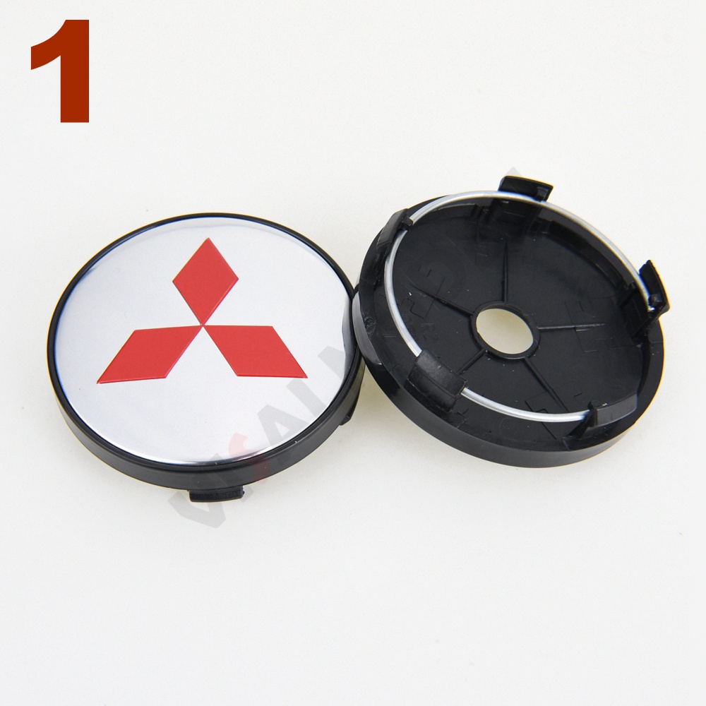 4PCS OD 60MM / ID 55MM Wheel Center Cap RALLIART MIVEC Logo Wheel Cover ...
