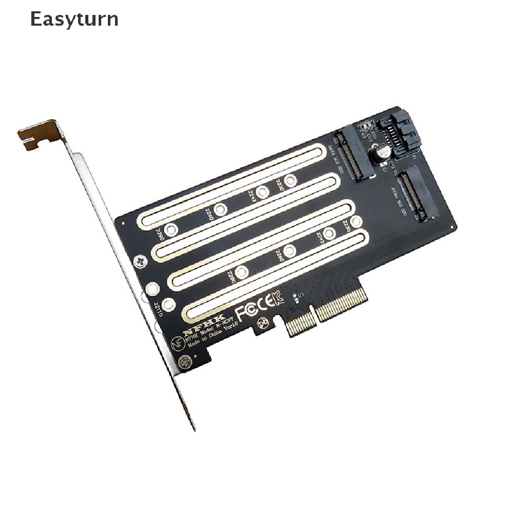 Easyturn NVMe M.2 SSD to PCIe 3.0 4.0 x4, SATA M.2 SSD to SATA dual ...