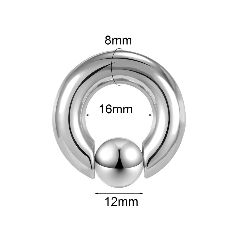 1 PC Large Size Stainelss Steel Horseshoe Nose Ring Big Gauge Septum ...