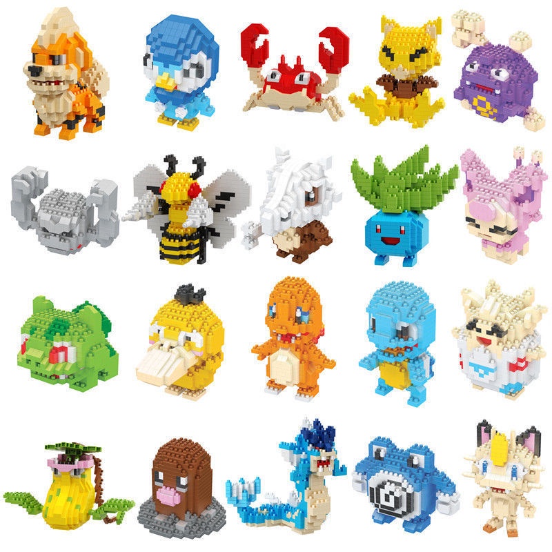 Pokemon Small Building Pokemon Blocks Small Cartoon Picachu Animal ...