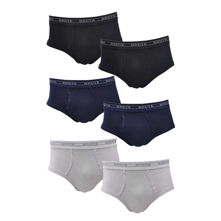 Brut Men's Traditional Hi-waist briefs Colored (set of 6) | Shopee ...