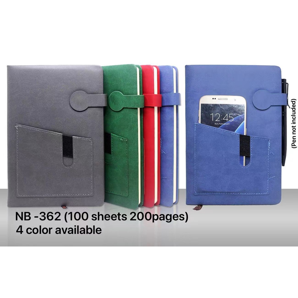 A5 PU LEATHERETTE PLANNER WITH POUCH AND MAGNETIC LOCK NB-362A PLAIN ...