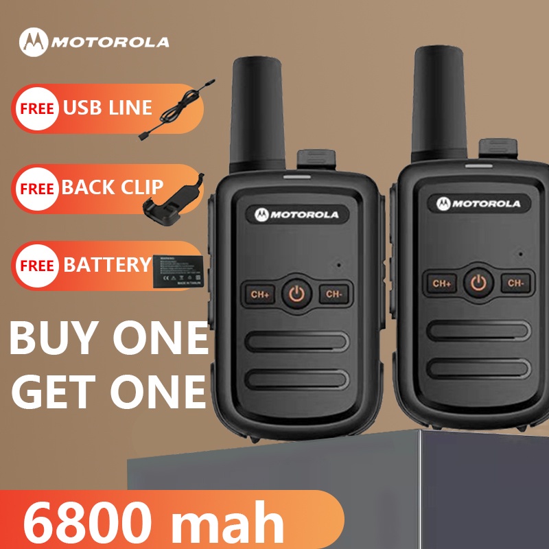 Original Motorola C51 Mini Portable Walkie Talkie Long Range 10KM Two ...