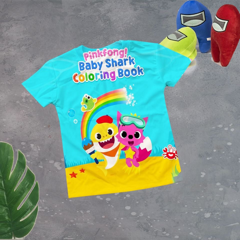 3d boy's t-shirt with baby shark, mario, naruto print, Thai cold ...