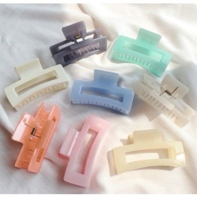 M&H Hair Claw Clips Nonslip Rectangle Claw Hair Jaw Clamp Banana Clips ...