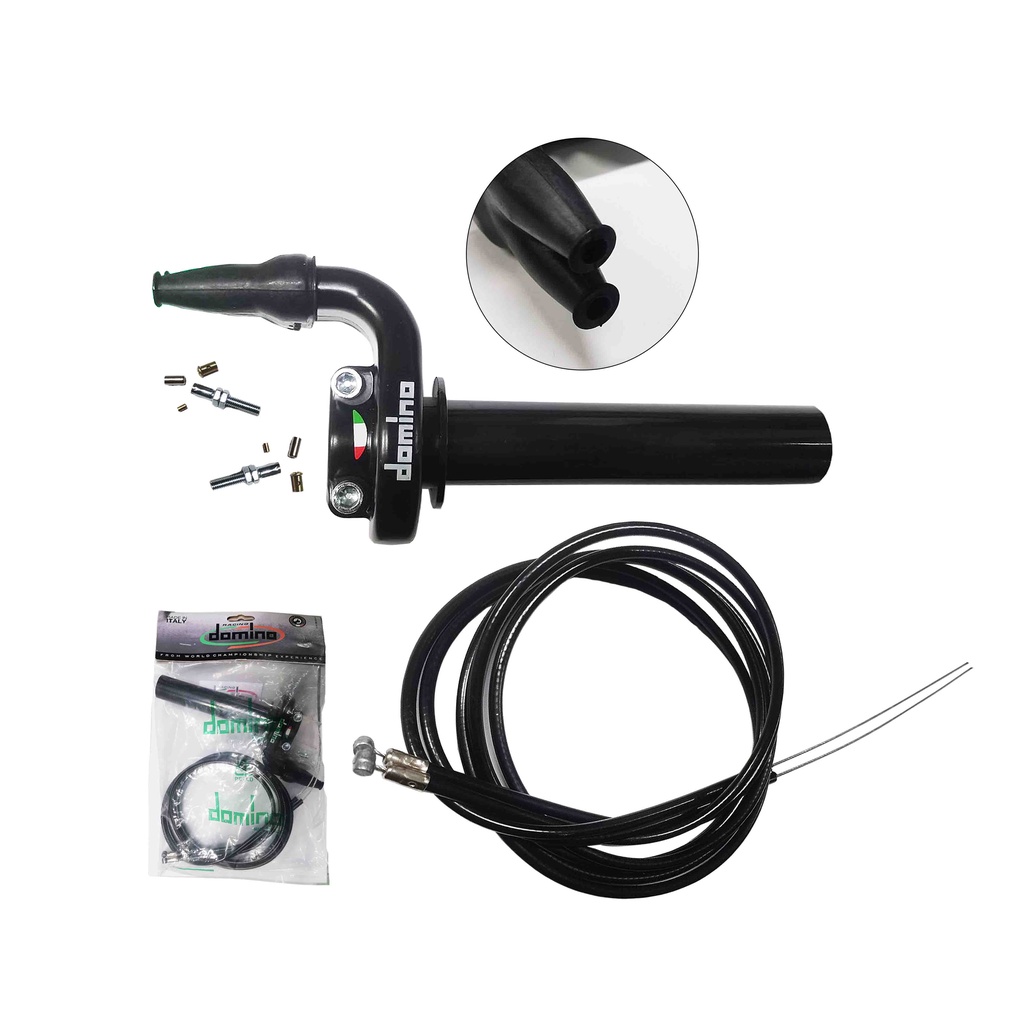 DOMINO QUICK THROTTLE FOR FI UNITS FOR DUAL CABLES GOLD / BLACK (QTH ...