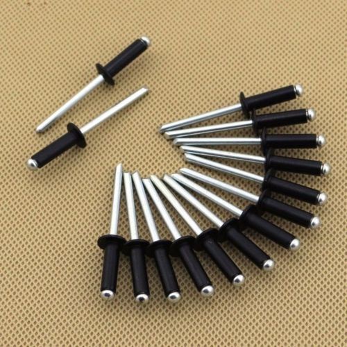 50pcs Aluminium Blind Rivets Black Pop Rivets Mushroom Head Break ...