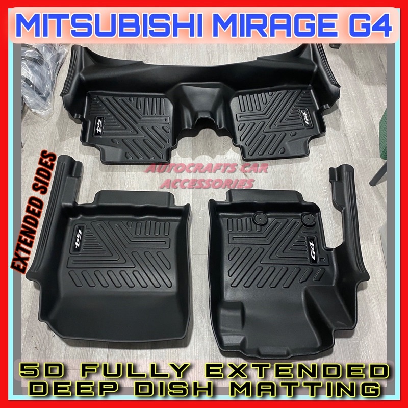 MITSUBISHI MIRAGE G4 2014-2025 EXTENDED DEEP DISH MATTING (5D FULLY ...