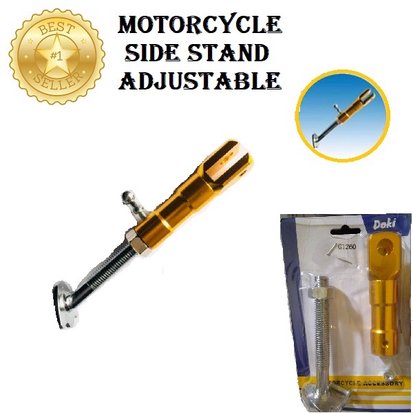 RUSI Rapid 150 - ADJUSTABLE MOTORCYCLE KICK STAND SIDE STAND Color GOLD ...