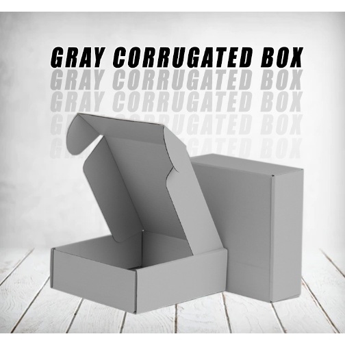 5PCS | GRAY FULL COLORED High-end Carton Corrugated Cardboard Box ...