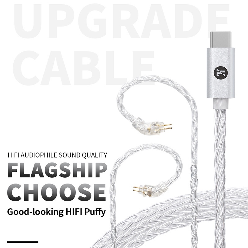 JCALLY TC30 Pro Silve 8 Cores 2Pin 0.78mm MMCX QDC KZ C Pin Type C ...