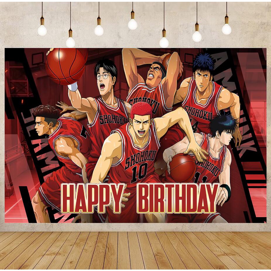 Slam Dunk Theme Background Birthday Banner Photography Decoration ...
