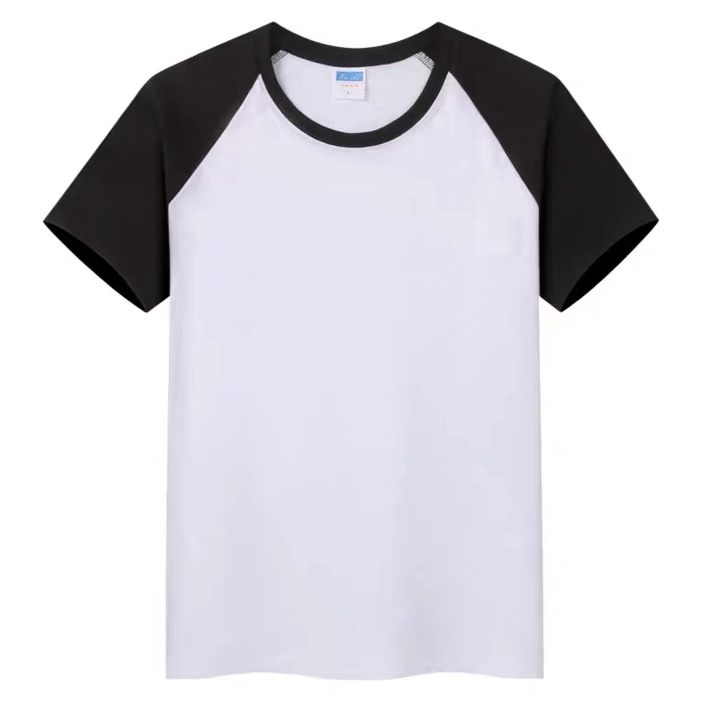 SIMPLE drifit T-shirt Unisex Crew Neck Two Color Panel T-Shirt | Shopee ...
