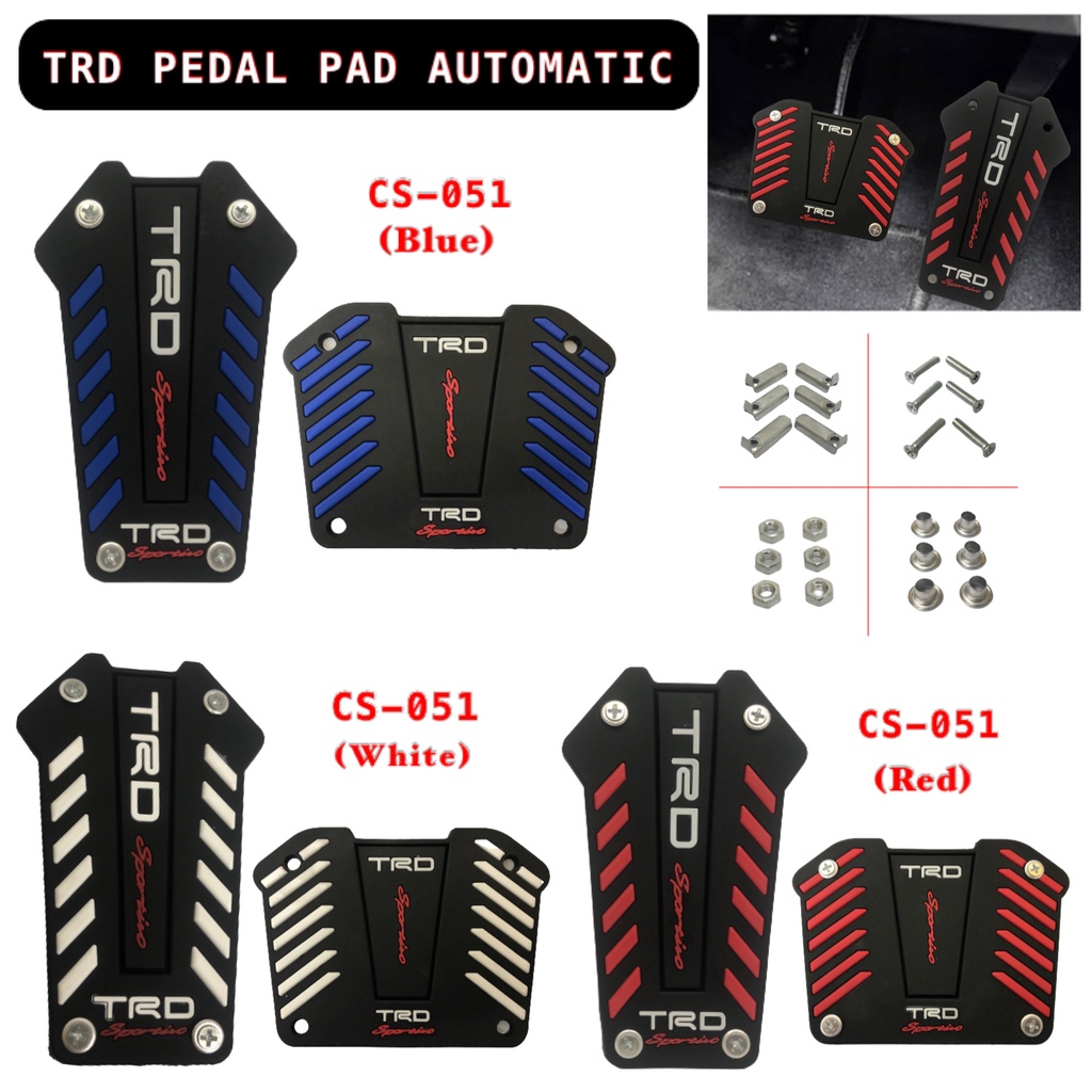 OAPC TRD Car Pedal Pad Automatic Car Accelerator Clutch Brake Steel and ...