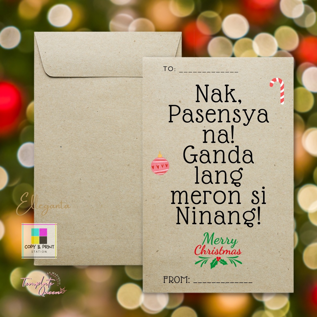 Funny Customized Pinoy Ampao for Christmas 50PCS | Customized Money Envelope | Paskong Pinoy ...