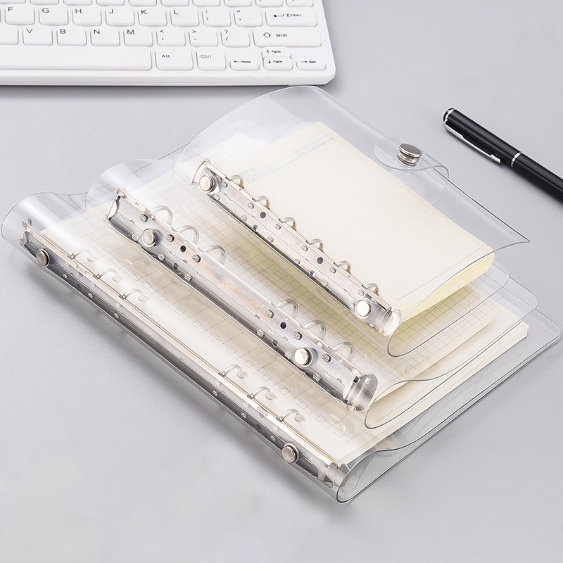 6 Rings 80 Sheets Grid Inner A5 A6 PVC Soft Cover Binder Notebook Loose ...
