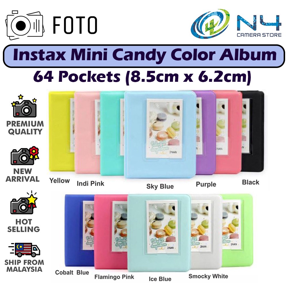 Fujifilm Instax Mini Candy Album Candy Colour Instant Photo Album (64 ...