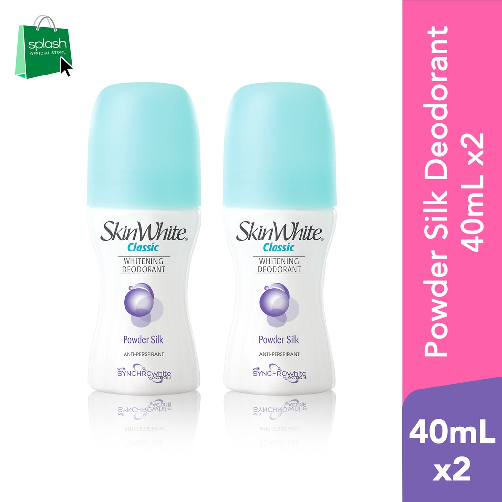 SkinWhite Deodorant Underarm Whitening Powder Silk Antiperspirant Roll ...