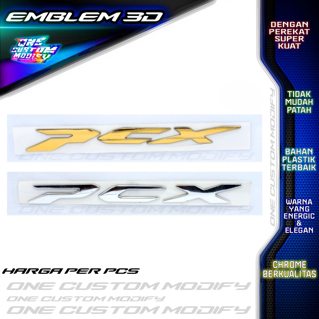 3d LOGO EMBLEM PCX 150 PCX 160 PCX MOTORCYCLE PLASTIC embossed 2018 ...