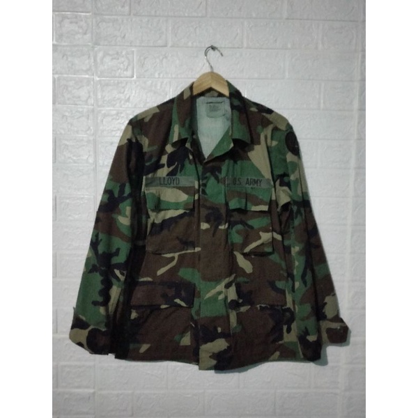 KEMEJA Woodland US ARMY SHIRT/LORENG SHIRT.(Small SHORT) | Shopee ...
