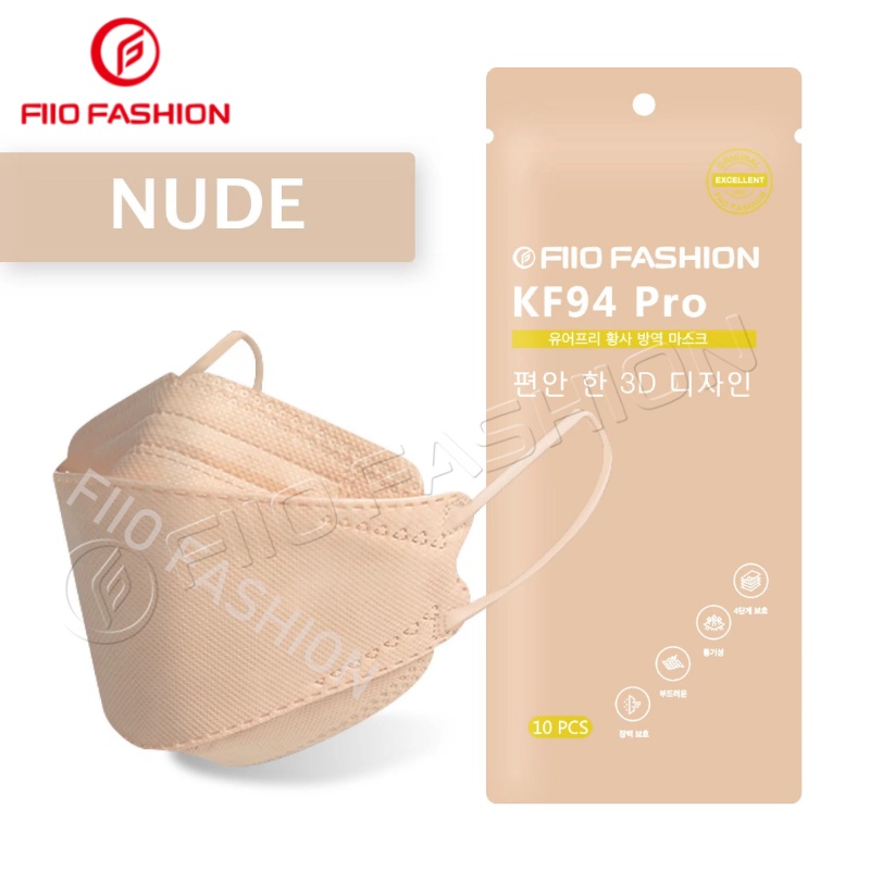 FIIO FASHION KF94 Face Mask 10 Pcs Non-woven Protection Filter 3D Anti ...