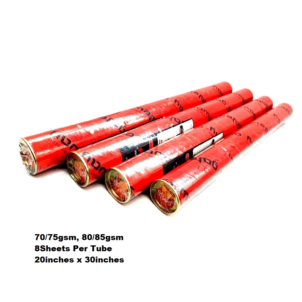 Gateway Natural Tracing Paper 70/75gsm, 80/85gsm 20x30inches 8pcs/tube ...