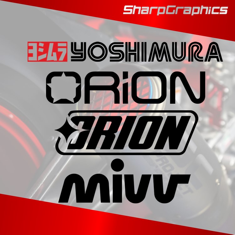 Yoshimura Orion MIVV Moto Muffler Brand Sticker Decal | Shopee Philippines