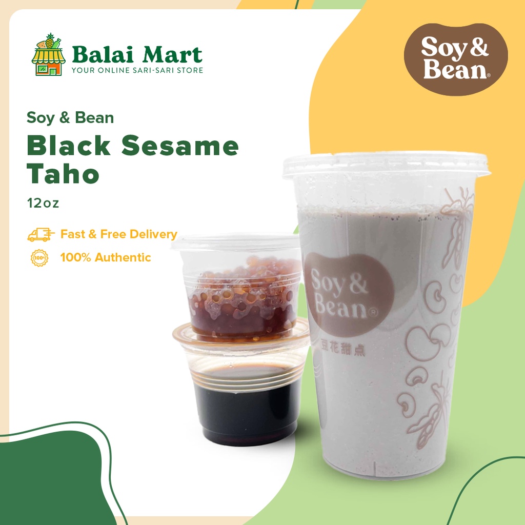 Soy & Bean Soy & Bean Black Sesame Taho 16oz [Desserts, Taho, Plant ...