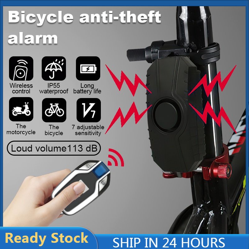 Waterproof Wireless Alarm With Remote Anti Theft Motorcycle Bicycle ...