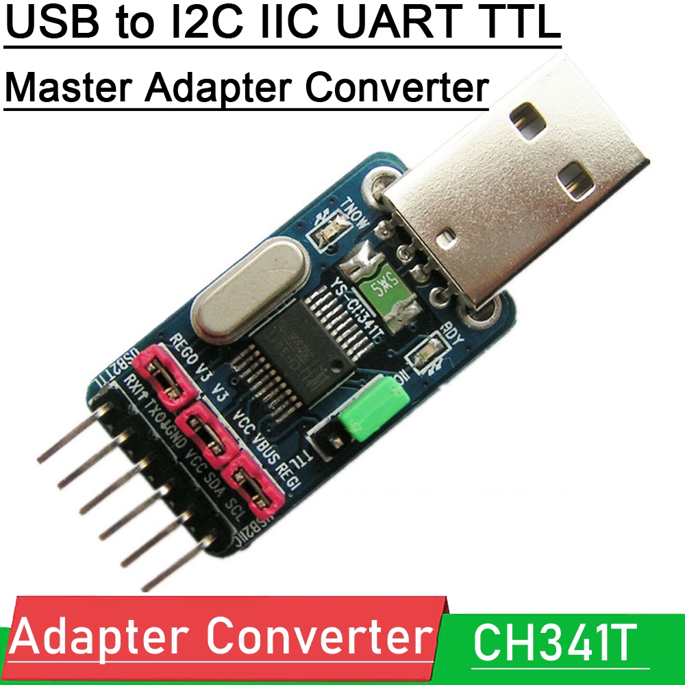 2IN1 CH341T USB to I2C IIC USB TO UART TTL / USB to serial conversion ... 2IN1 CH341T USB to I2C IIC USB TO UART TTL / USB to serial conversion ...