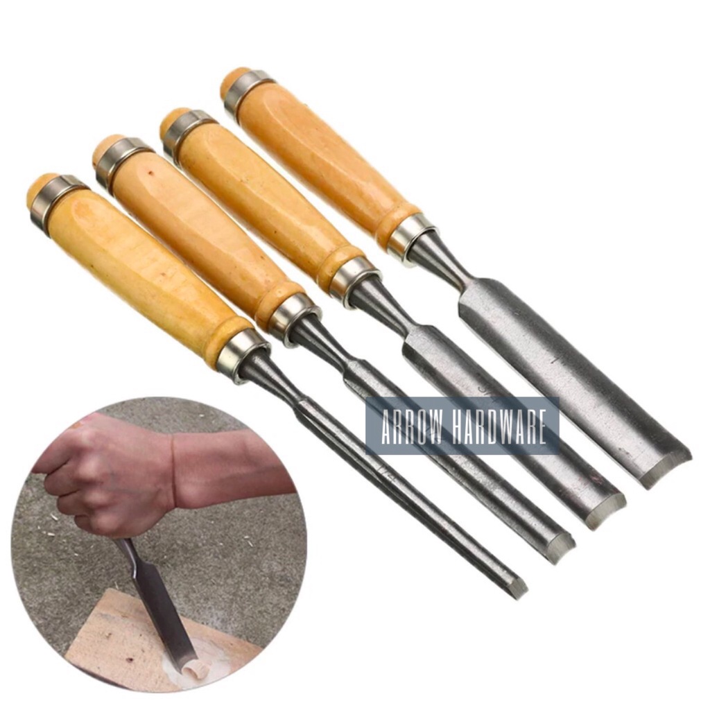 Professional 4Pcs Carving Set Wood Chisel Tool (Curve) | Shopee Philippines