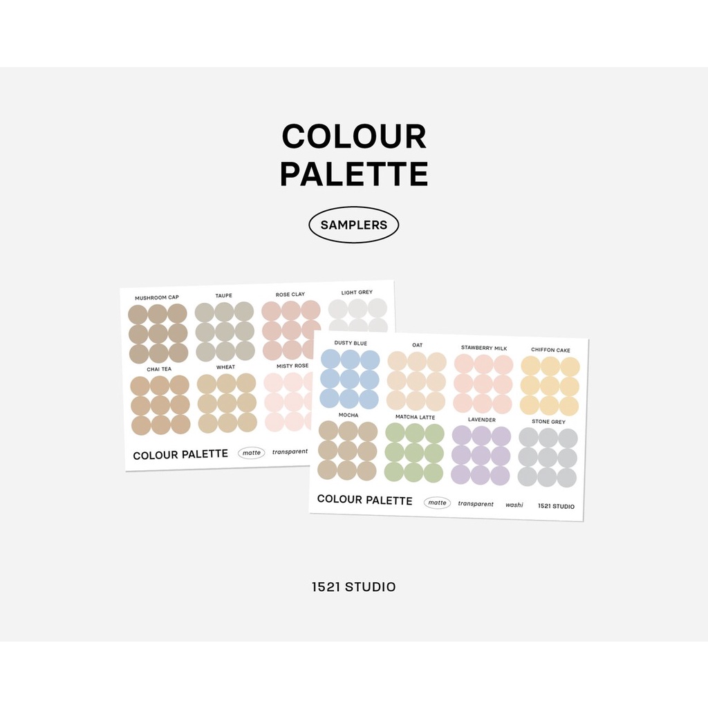 Color Palette/Sample | Planner Stickers, Dot Stickers, Circle Stickers ...