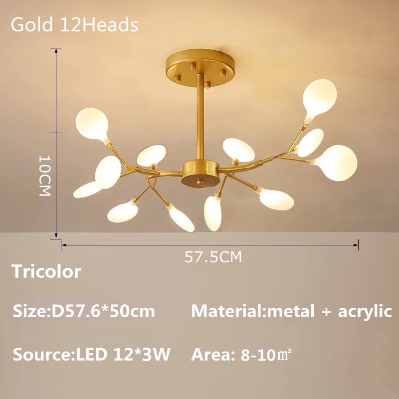 Nordic Ceiling Light Living Room Firefly Chandelier Minimalist Living ...