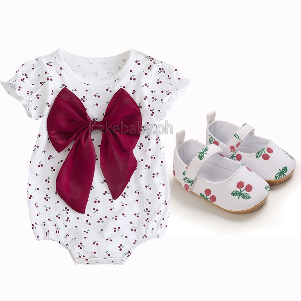 Baby Dress for Girls 6 12 Months Christening Clothes Cute Cherry Print ...