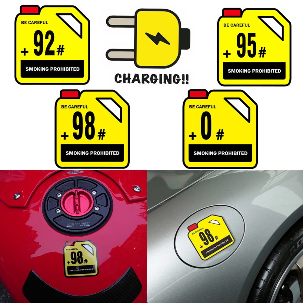 Personalized Car Fuel Tank Cap Stickers Fuel Tips plus No. 92 No. 95 No ...