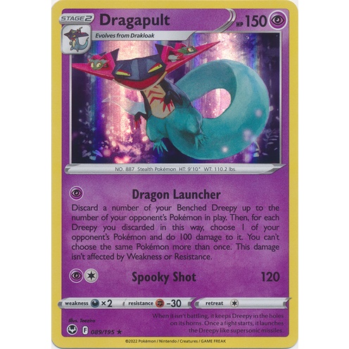 Dragapult - 089/195 - Holo Rare Sword & Shield: Silver Tempest Singles | Shopee Philippines
