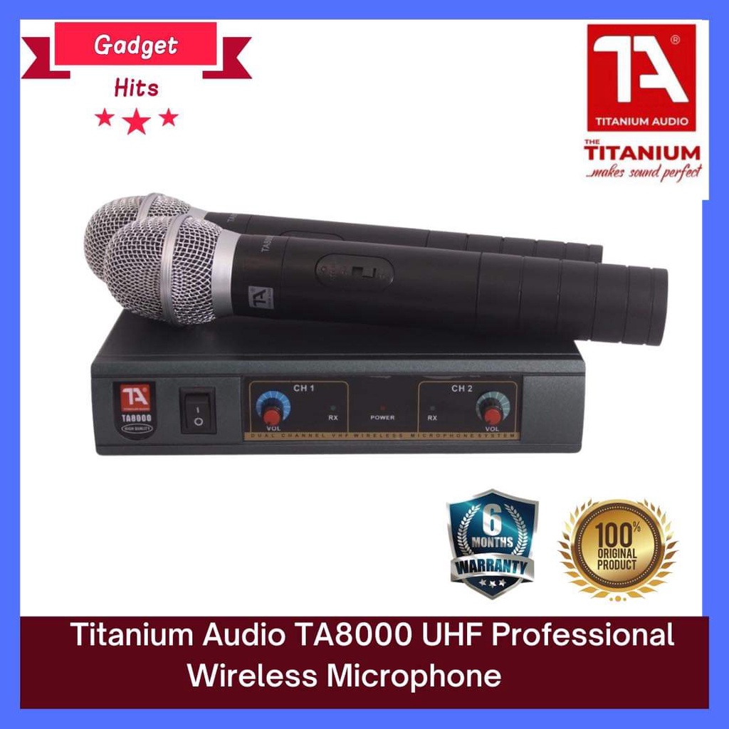 Titanium Audio TA8000 UHF Professional Wireless Microphone | Shopee ...