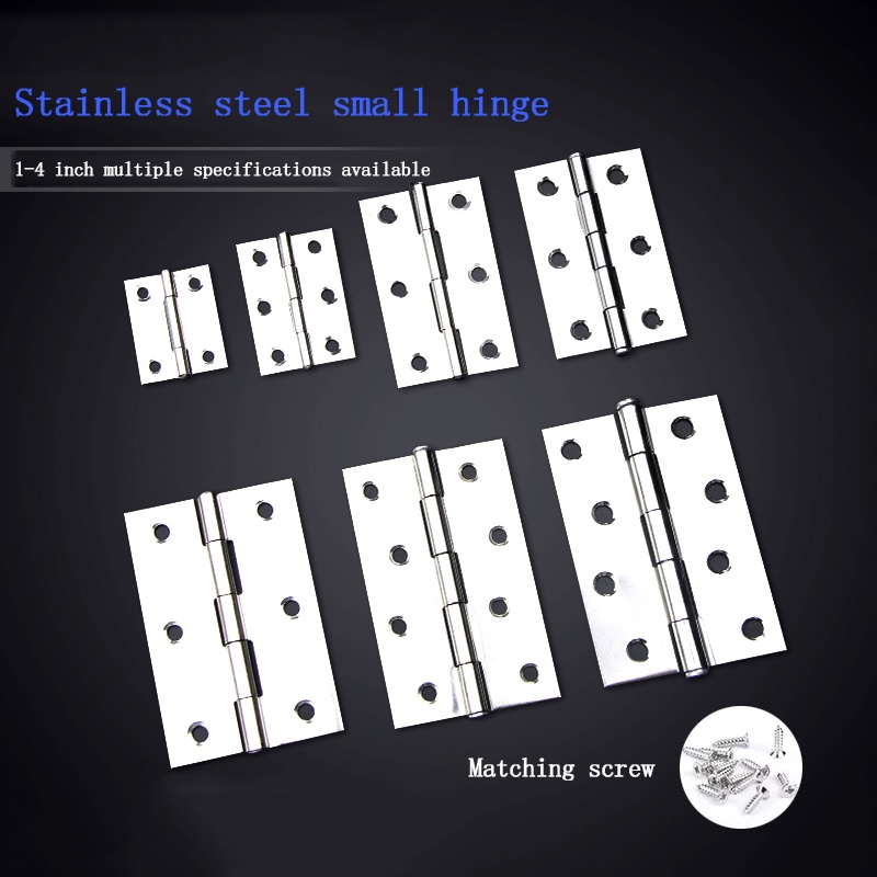 （20pcs）Stainless Steel Door Hinge Bisagra Folding Butt Hinges With ...