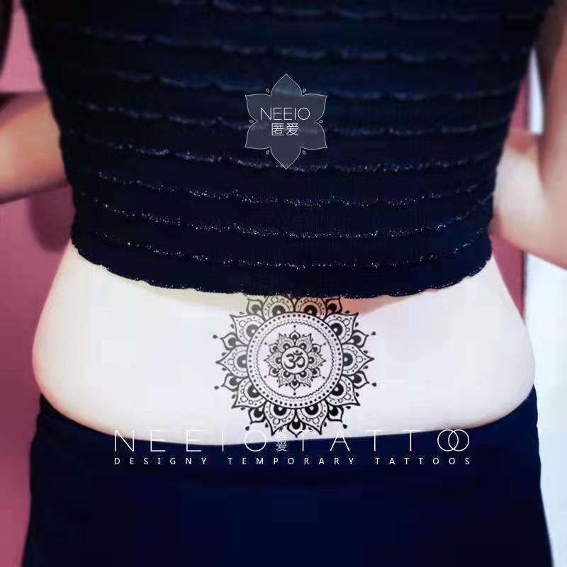 Temporary Tattoo Stickers Long-Lasting Waterproof Female Back Waist ...